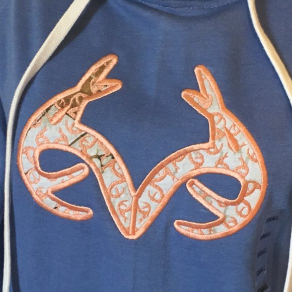 Realtree | Tops | Realtree Xtra Blue With White Camo Pullover Hoodie ...